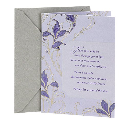 DaySpring Religious Sympathy Card (Purple Floral)