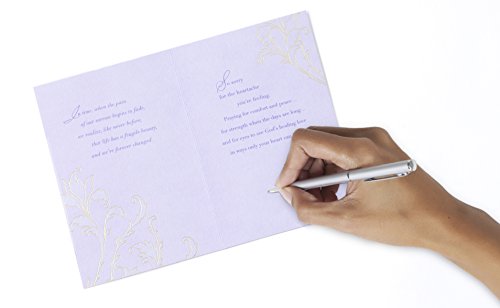 DaySpring Religious Sympathy Card (Purple Floral)