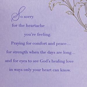 DaySpring Religious Sympathy Card (Purple Floral)