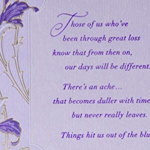 DaySpring Religious Sympathy Card (Purple Floral)