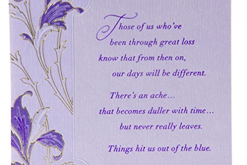 DaySpring Religious Sympathy Card (Purple Floral)