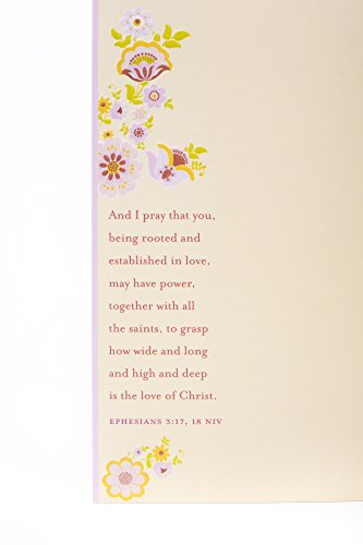 Dayspring Baptism Card for Baby Girls, Pink Dove Cross - 0399RZA1005