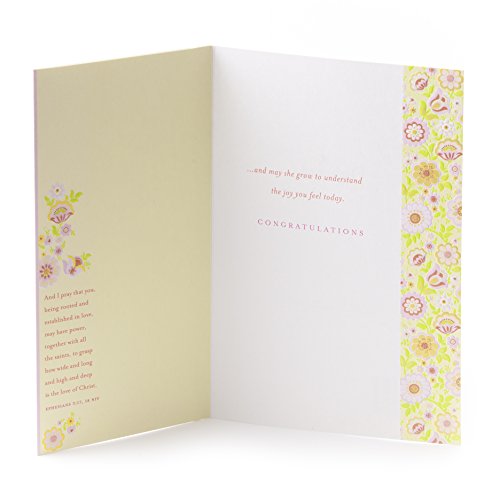 Dayspring Baptism Card for Baby Girls, Pink Dove Cross - 0399RZA1005