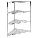 Corner Wire Shelving, 24"W x 18"D x 42"H