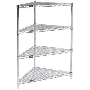 corner wire shelving, 24"w x 18"d x 42"h