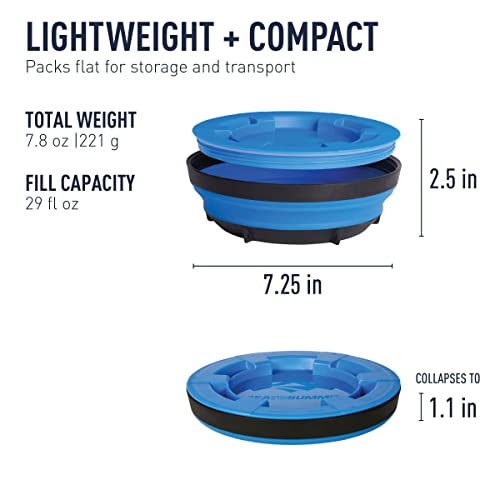 Sea to Summit X-Seal & Go Collapsible Food Storage Container, XL (28.8 oz), Royal Blue