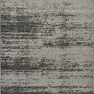 Unique Loom Del Mar Collection Area Rug - Lucille (5' 3" x 8' Rectangle, Dark Gray/ Ivory)