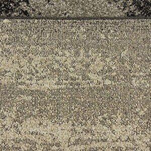 Unique Loom Del Mar Collection Area Rug - Lucille (5' 3" x 8' Rectangle, Dark Gray/ Ivory)