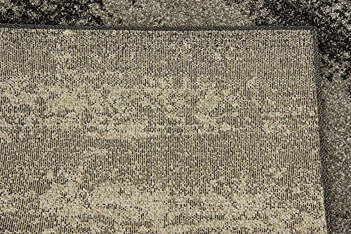 Unique Loom Del Mar Collection Area Rug - Lucille (5' 3" x 8' Rectangle, Dark Gray/ Ivory)