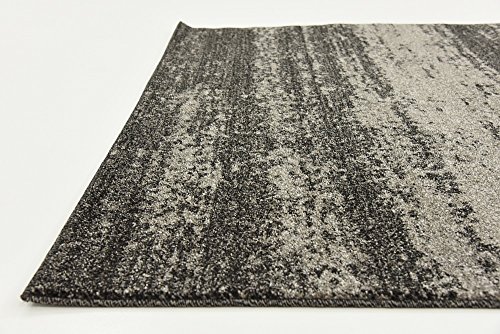 Unique Loom Del Mar Collection Area Rug - Lucille (5' 3" x 8' Rectangle, Dark Gray/ Ivory)