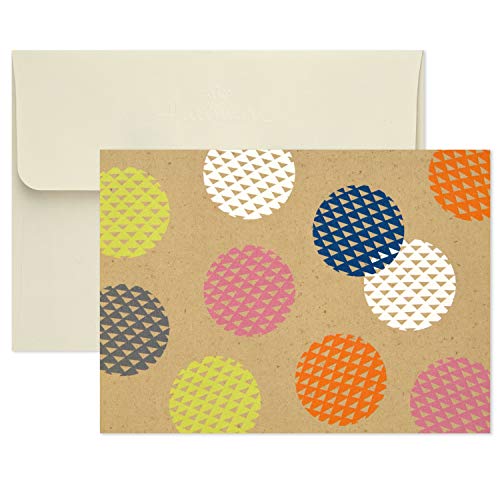 Hallmark Blank Cards (Stripes, Dots, Flowers, 40 Cards with Envelopes), Model Number: 5WDN2067