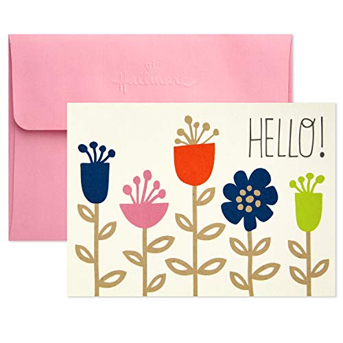 Hallmark Blank Cards (Stripes, Dots, Flowers, 40 Cards with Envelopes), Model Number: 5WDN2067