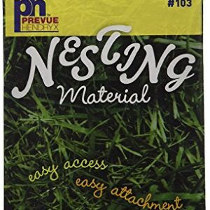 Prevue Pet Products Finch Covered Twig Birds Nest, 4-Inch, Plus a Box of Cotton Thread Fibers Bird Nesting Material