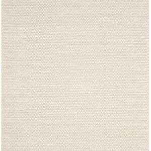 SAFAVIEH Natura Collection Area Rug - 5' x 8', Ivory, Handmade Wool, Ideal for High Traffic Areas in Living Room, Bedroom (NAT620A)