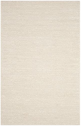 SAFAVIEH Natura Collection Area Rug - 5' x 8', Ivory, Handmade Wool, Ideal for High Traffic Areas in Living Room, Bedroom (NAT620A)