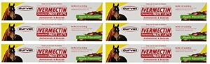 durvet ivermectin paste dewormer - 6.08g dose @ 1.87% apple flavor (6-pack)