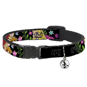 buckle-down breakaway cat collar - alice's encounters in wonderland - 1/2" wide - fits 8-12" neck - medium