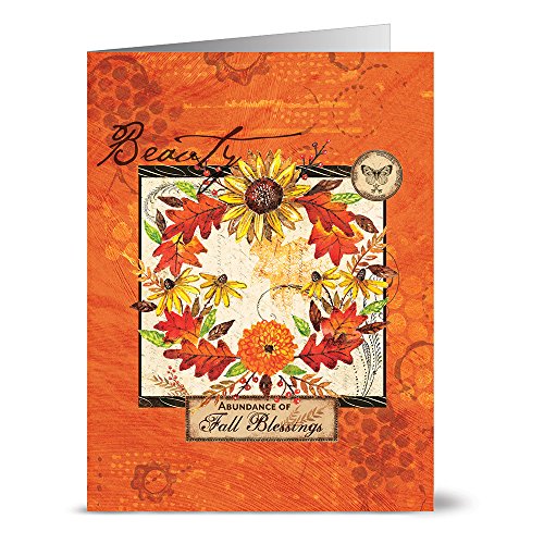 Note Card Cafe Christmas Greeting Card Set with Envelopes | 72 Pack | Blank Inside, Glossy Finish | Fall Blessings | Bulk Set for Greeting Cards, Occasions, Birthdays