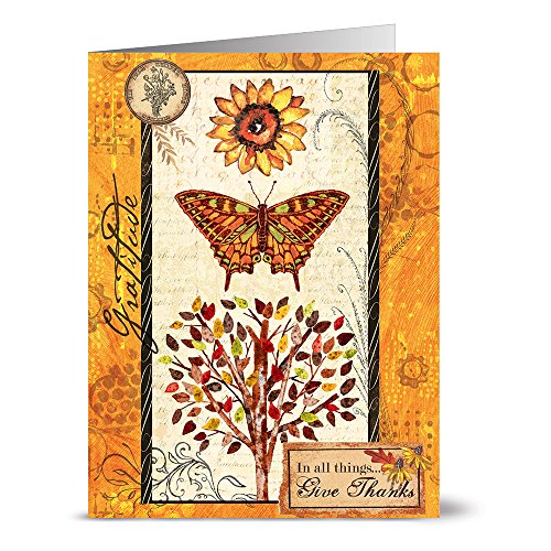 Note Card Cafe Christmas Greeting Card Set with Envelopes | 72 Pack | Blank Inside, Glossy Finish | Fall Blessings | Bulk Set for Greeting Cards, Occasions, Birthdays