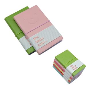 2 Pcs Random Colour Pocket Notebooks, 3x5 Inch Mixed Lined and Blank Paper Mini Order Notebooks With PU Leather Cover (2)