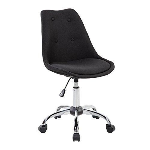 Techni Mobili Armless Task Buttons, Black Chairs