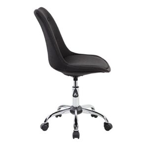 Techni Mobili Armless Task Buttons, Black Chairs