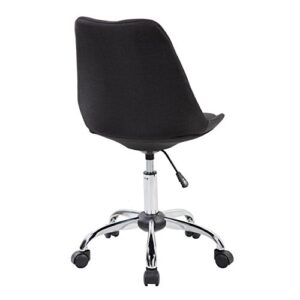 Techni Mobili Armless Task Buttons, Black Chairs