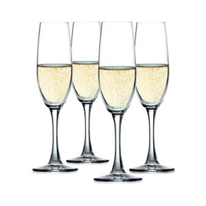 Spiegelau Salute Champagne Wine Glasses, Set of 4, European-Made Lead-Free Crystal, Classic Stemmed, Dishwasher Safe, Professional Quality Wine Glass Gift Set, 7.4 oz