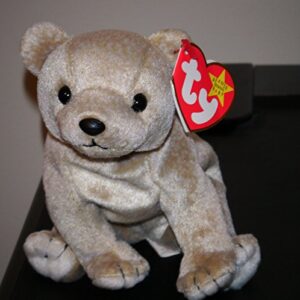 ty beanie baby - almond the beige bear (7 inch)