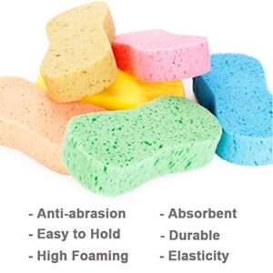 Lantee Large Sponges - Car Cleaning Supplies - Big 10 Pcs High Foam Cleaning Washing Sponge Pad for Car, Household Cleaning and Water Games