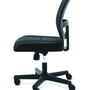 HON ValuTask Task Chair, Mesh Back Computer Chair for Office Desk, Black (HVL205)