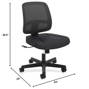 HON ValuTask Task Chair, Mesh Back Computer Chair for Office Desk, Black (HVL205)