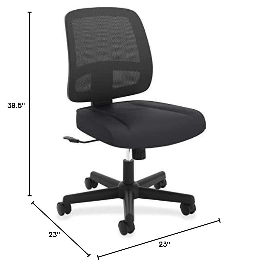 HON ValuTask Task Chair, Mesh Back Computer Chair for Office Desk, Black (HVL205)