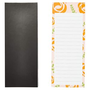 Juvale Floral Magnetic Fridge Notepad with 60 Lined Sheets, 6 Pack Featuring 6 Unique Designs, 9 x 23 cm