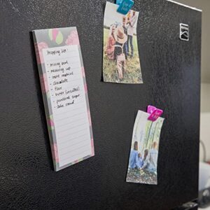 Juvale Floral Magnetic Fridge Notepad with 60 Lined Sheets, 6 Pack Featuring 6 Unique Designs, 9 x 23 cm