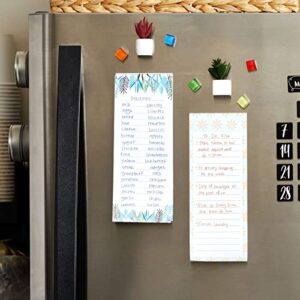 Juvale Floral Magnetic Fridge Notepad with 60 Lined Sheets, 6 Pack Featuring 6 Unique Designs, 9 x 23 cm