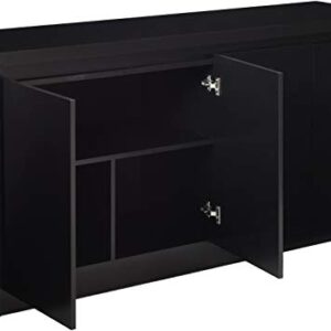 Manhattan Comforts Viennese Sideboard, Black Matte