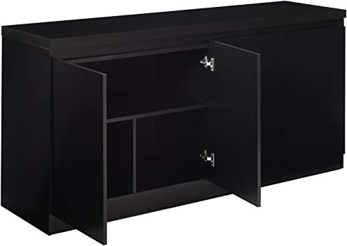 Manhattan Comforts Viennese Sideboard, Black Matte