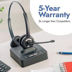 Leitner LH275 Wireless Office Headset with Mic - Computer and Telephone Headset - Phone Headsets for Office Phones – Dual-Ear