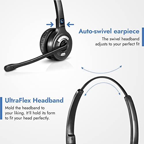 Leitner LH275 Wireless Office Headset with Mic - Computer and Telephone Headset - Phone Headsets for Office Phones – Dual-Ear