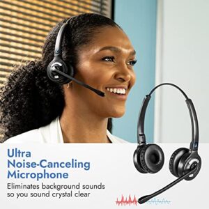 Leitner LH275 Wireless Office Headset with Mic - Computer and Telephone Headset - Phone Headsets for Office Phones – Dual-Ear