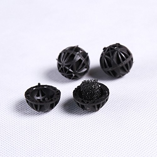 AQUANEAT Aquarium 1" Bio Balls 500/1000pcs Fish Tank Sump Filter Media Koi Pond Canister Filter Media with Free Media Bag