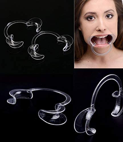 20-Pack- Dental C-Shape Oral Cheek Mouth Lip Retractor Opener for Dental Teeth Whitening or Fun Games - Middle Size