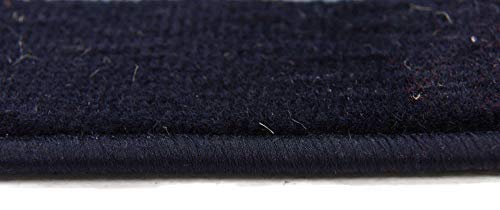 Unique Loom Espahan Collection Area Rug - Cape Cod (7' 10" Square, Navy Blue/ Black)