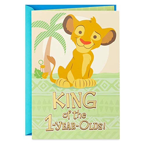 Hallmark First Birthday Card for a Boy (Lion King)