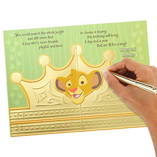 Hallmark First Birthday Card for a Boy (Lion King)