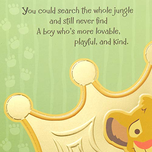 Hallmark First Birthday Card for a Boy (Lion King)