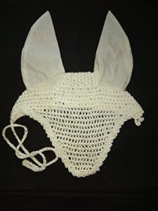 avani creations ad horse ear net crochet fly veil equestrian fly bonnet/veil/mask standard size