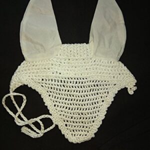 Avani Creations Ad Horse Ear Net Crochet Fly Veil Equestrian Fly Bonnet/veil/mask Standard Size