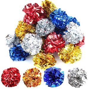 ygdz crinkle cat balls toys, 20 pack original mylar cat crinkle balls glitter indoor cat kitten toys, interesting crinkly sounds